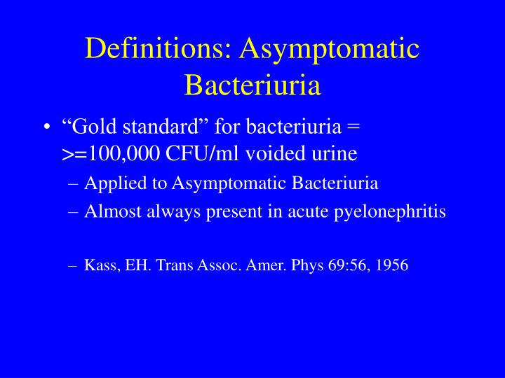 PPT - Asymptomatic Urinary Tract Infection PowerPoint Presentation - ID ...