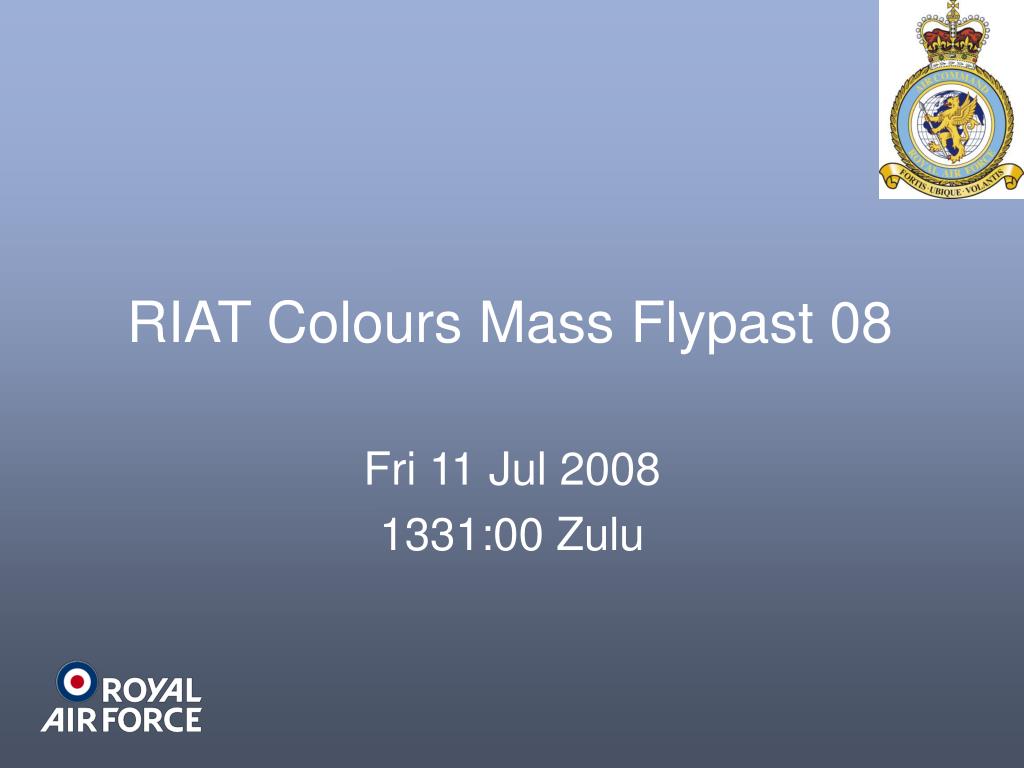 PPT - Royal Air Force 90 th Anniversary RIAT Colours Mass Flypast ...