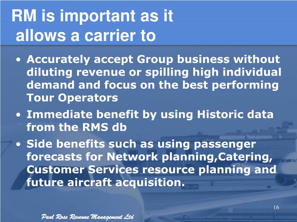 PPT - Revenue Management in the airline industry PowerPoint ...