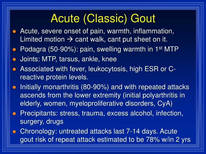 PPT - Management of Acute Gout PowerPoint Presentation - ID:1206555