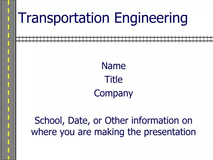 PPT - Transportation Engineering PowerPoint Presentation, free download ...