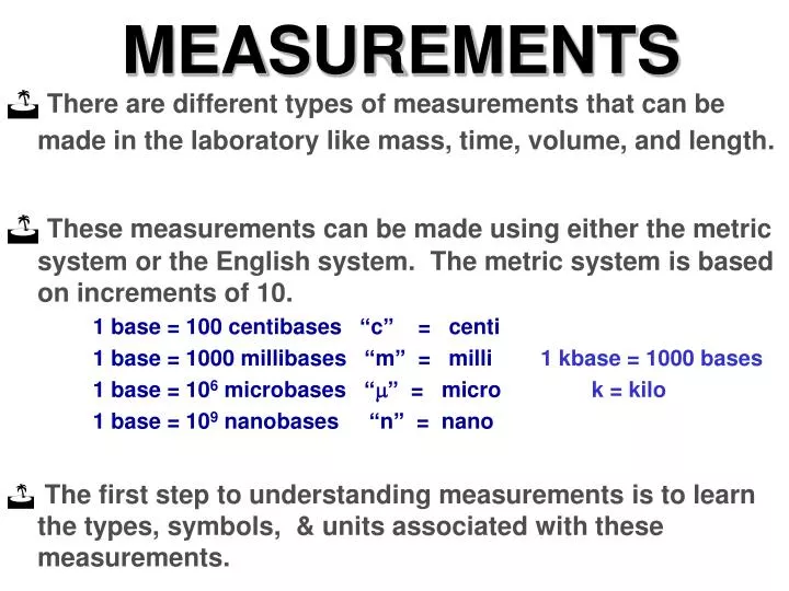 PPT - MEASUREMENTS PowerPoint Presentation, free download - ID:1206975