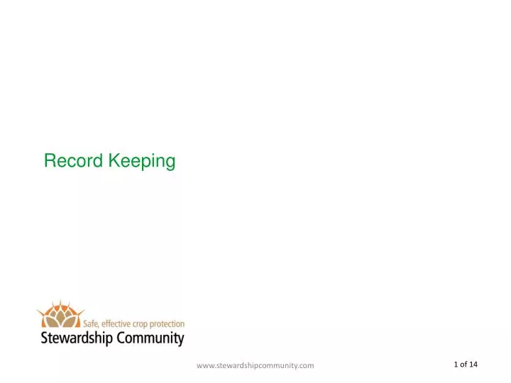 PPT - Record Keeping PowerPoint Presentation, free download - ID:1207587