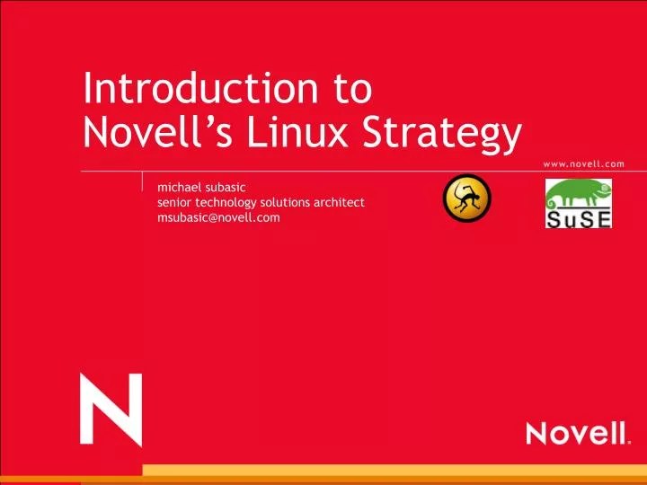PPT - Introduction to Novell’s Linux Strategy PowerPoint Presentation ...