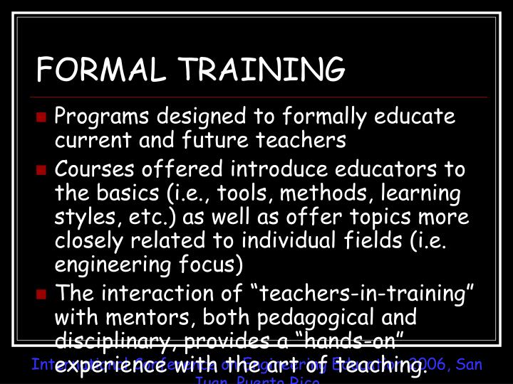 PPT - Training the Teachers of Today to Teach the Classes of Tomorrow ...