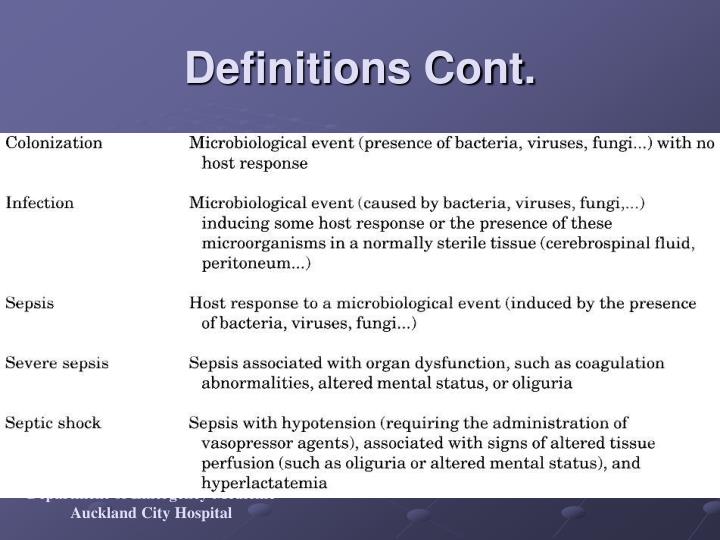 PPT - Sepsis PowerPoint Presentation - ID:1208446