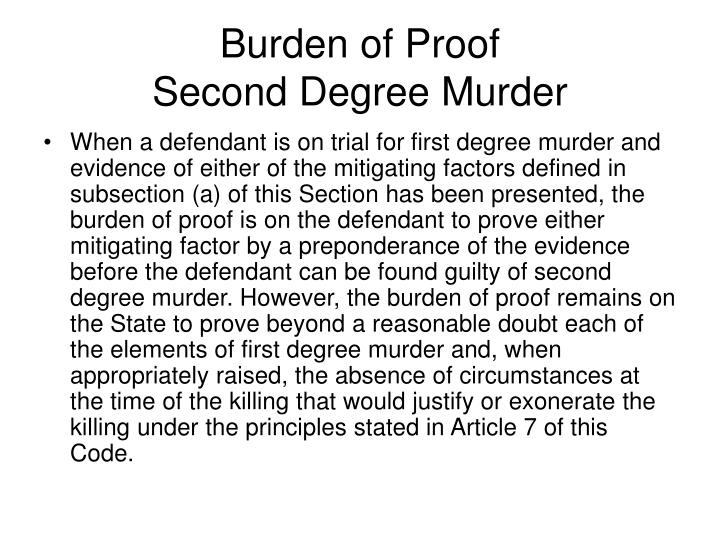 2nd Degree Murder