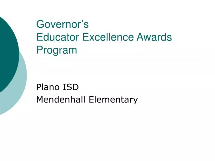 PPT - Governor’s Educator Excellence Awards Program PowerPoint ...