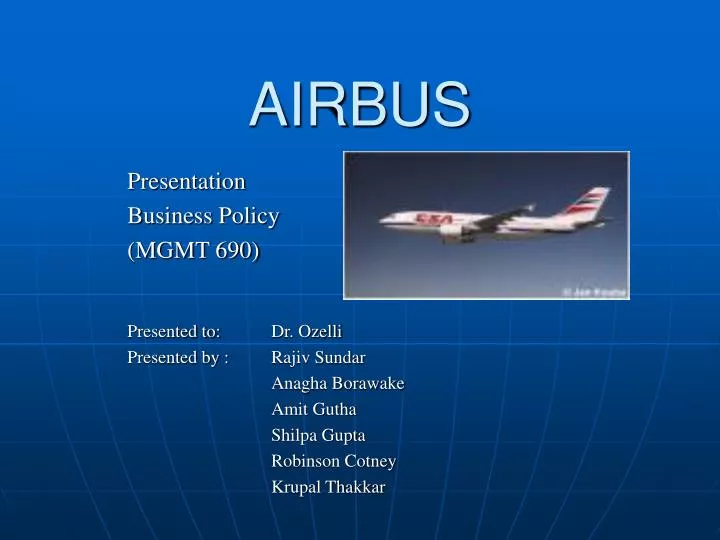PPT - AIRBUS PowerPoint Presentation, free download - ID:1210616