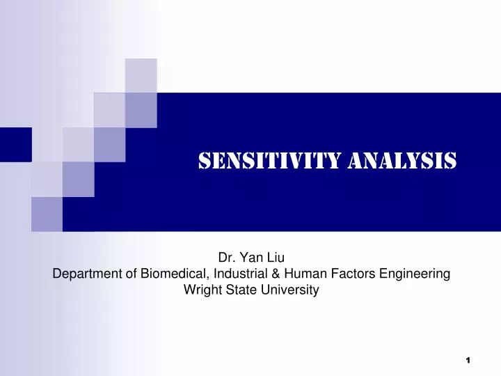 Ppt Sensitivity Analysis Powerpoint Presentation Free Download Id 3764