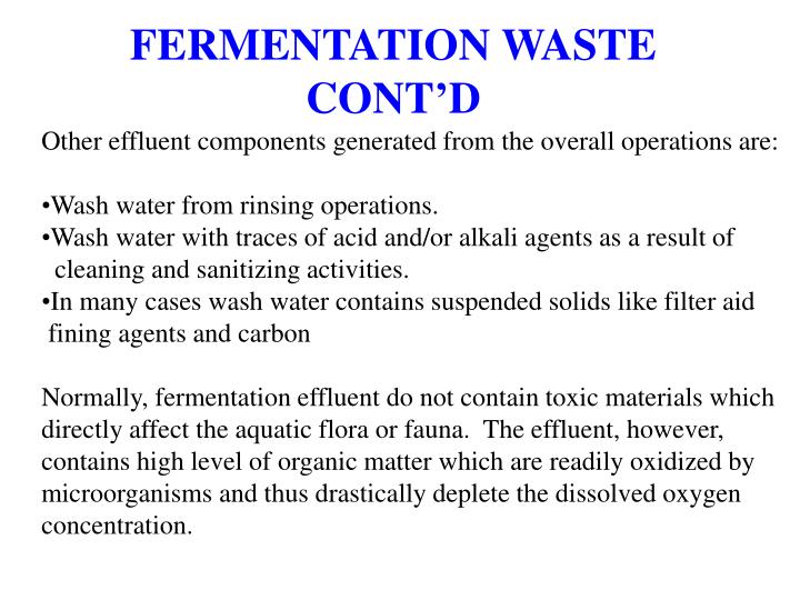 PPT - INDUSTRIAL WASTE TREATMENT DISTILLERY & WINERY EFFLUENT ...