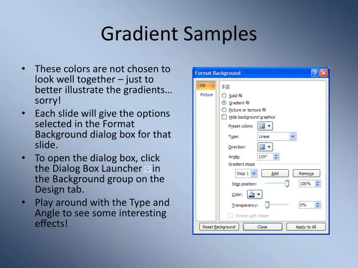 PPT - Gradient Samples PowerPoint Presentation, free download - ID:1214307