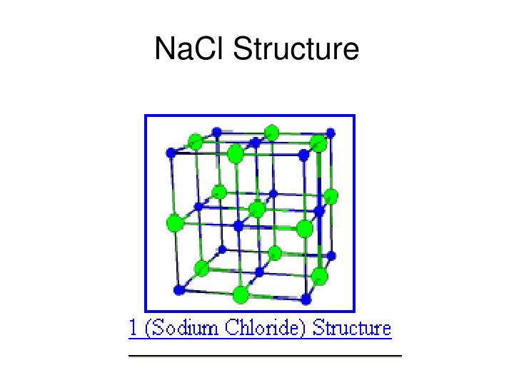 Nacl Atomic Structure