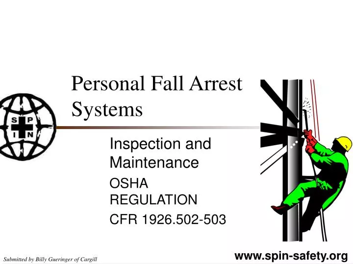 PPT - Personal Fall Arrest Systems PowerPoint Presentation, free ...