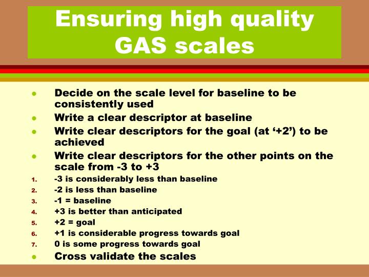 PPT - Goal Attainment Scaling PowerPoint Presentation - ID:1220008