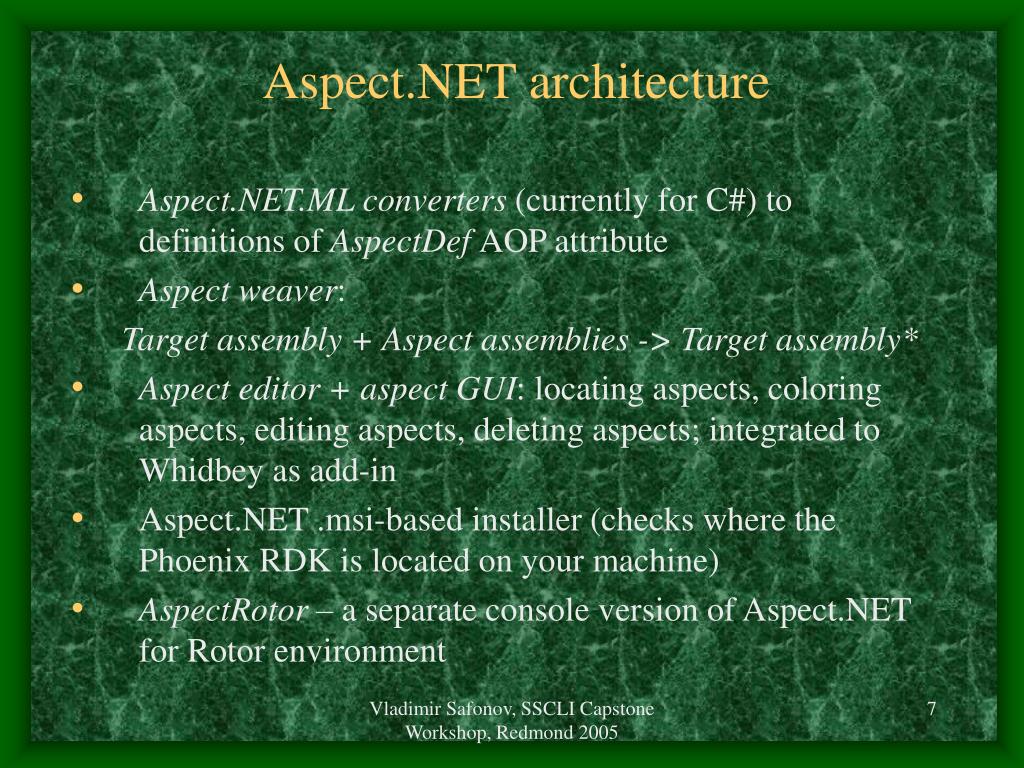 Ppt Aspectnet An Aspect Oriented Programming Tool For Microsoftnet Powerpoint Presentation