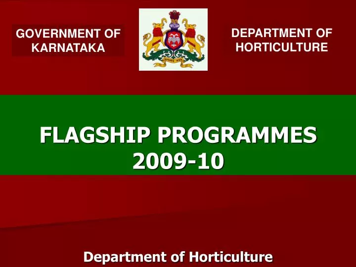 PPT - FLAGSHIP PROGRAMMES 2009-10 PowerPoint Presentation, free ...