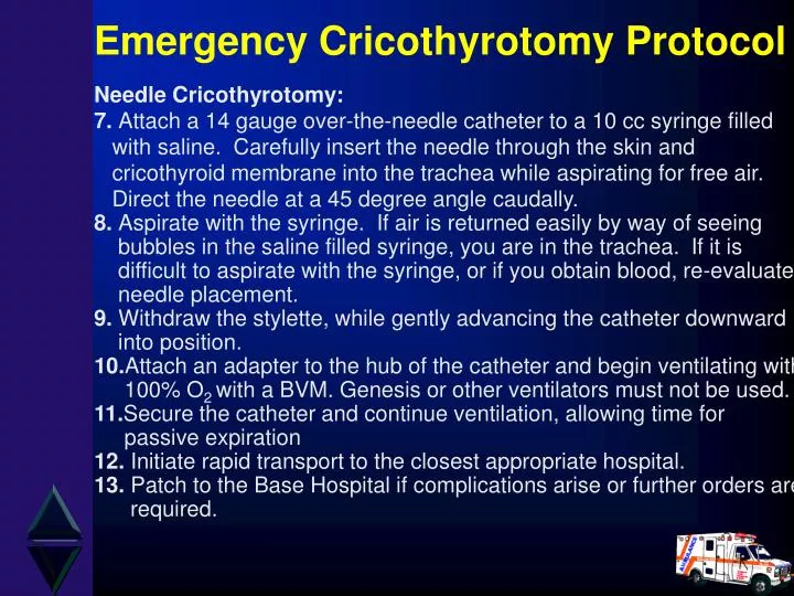 PPT - Emergency Cricothyrotomy Protocol PowerPoint Presentation, free ...