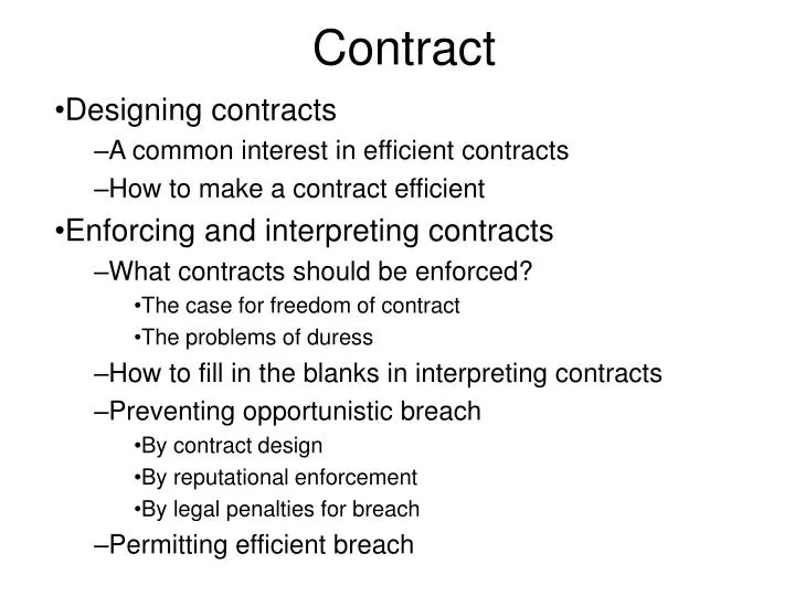 PPT - Contract PowerPoint Presentation, free download - ID:1221461