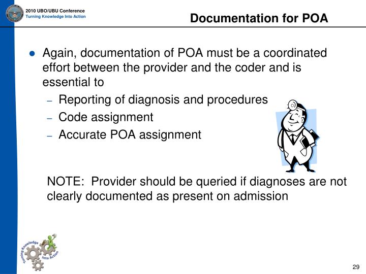 PPT - Briefing: Capturing POA Through Documentation PowerPoint ...