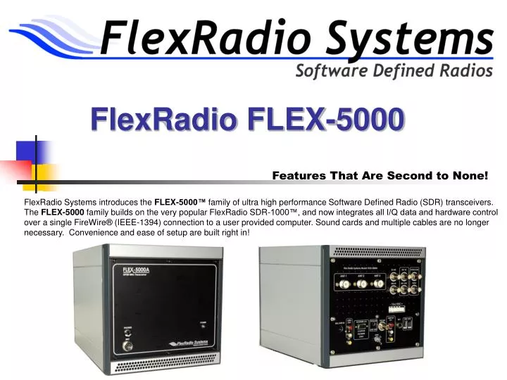 PPT - FlexRadio FLEX-5000 PowerPoint Presentation, free download - ID ...