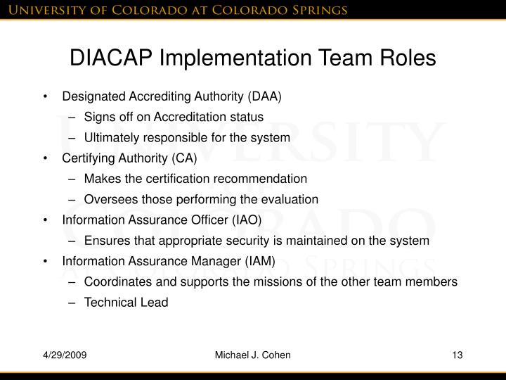 PPT - Practical DIACAP Implementation PowerPoint Presentation - ID:1222615