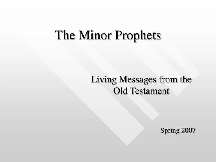 PPT - The Minor Prophets PowerPoint Presentation, free download - ID ...