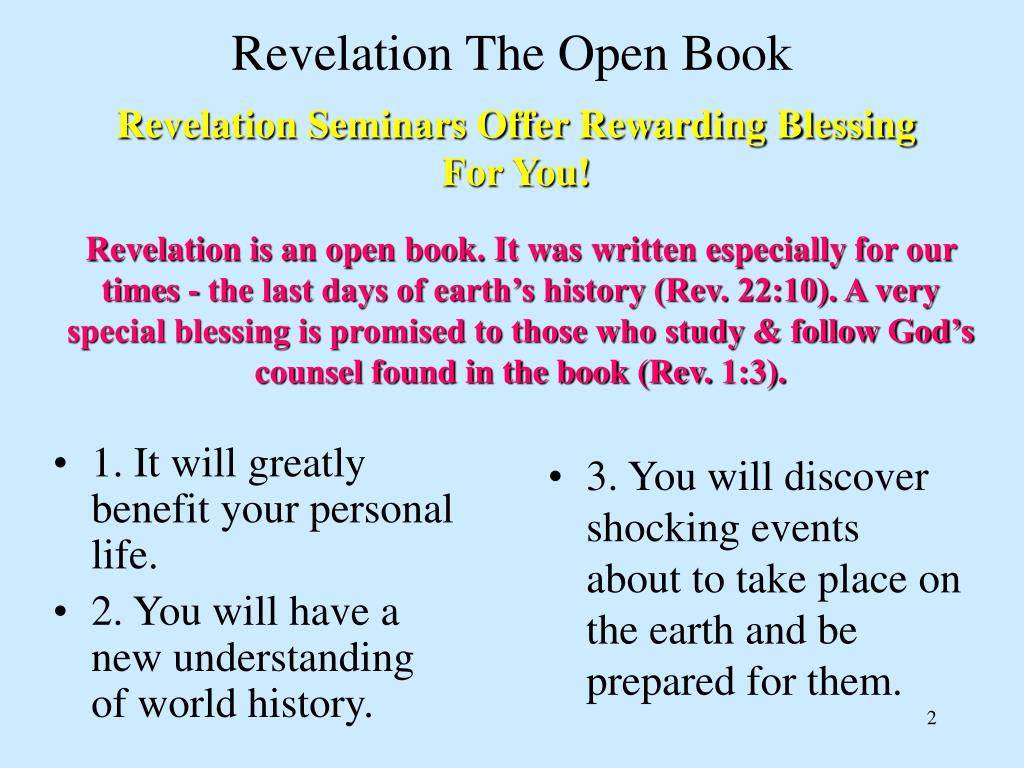 PPT - Revelation Seminars : Lesson # 1: A Bible Prophecy Adventure ...