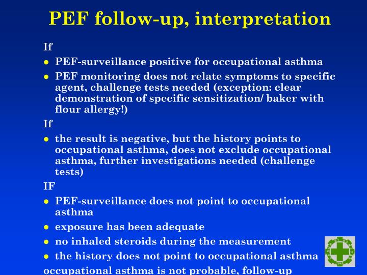 PPT - Serial Peak Expiratory Flow (PEF) measurements in the diagnostics ...