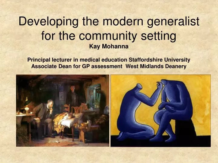 PPT - The nature of generalism PowerPoint Presentation, free download ...