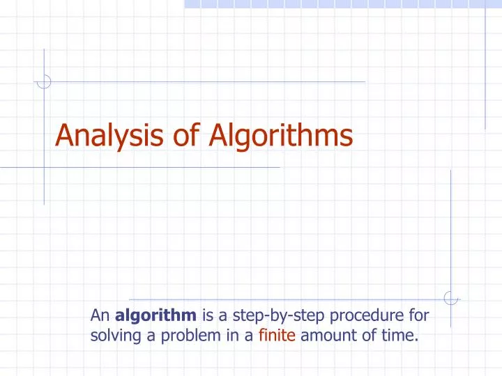 PPT - Analysis of Algorithms PowerPoint Presentation, free download ...