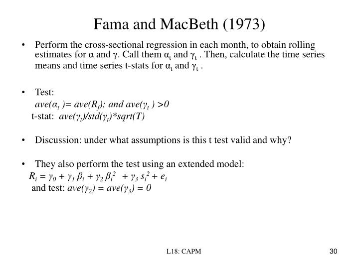 PPT - Lecture 18: Testing CAPM PowerPoint Presentation - ID:1223949