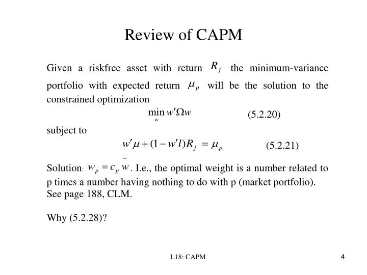 PPT - Lecture 18: Testing CAPM PowerPoint Presentation - ID:1223949