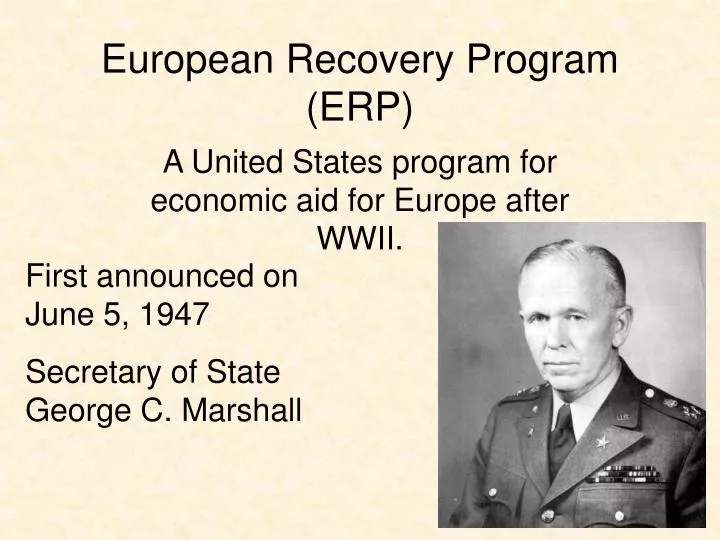 PPT - European Recovery Program (ERP) PowerPoint Presentation, free ...