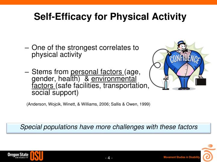 PPT - Self-Efficacy for Physical Activity in Special Populations ...