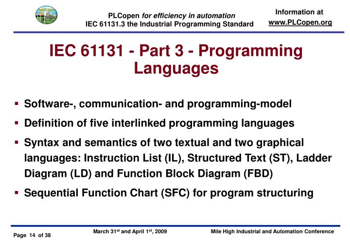 PPT - PLCopen - IEC 6 1131 - 3 PowerPoint Presentation - ID:1225075