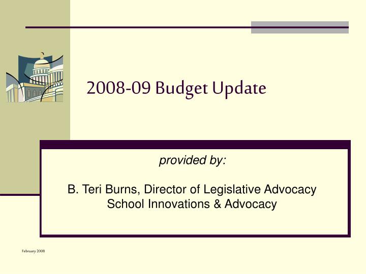 PPT - 2008-09 Budget Update PowerPoint Presentation, free download - ID ...
