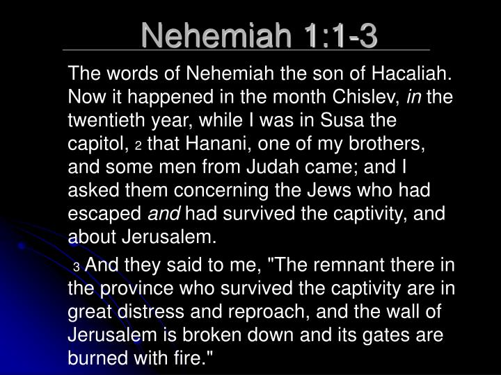 PPT - NEHEMIAH PowerPoint Presentation - ID:1225184
