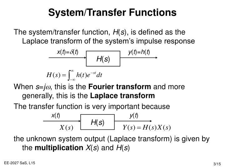 PPT - Lecture 15: Continuous-Time Transfer Functions PowerPoint ...