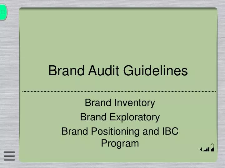 PPT - Brand Audit Guidelines PowerPoint Presentation, free download ...