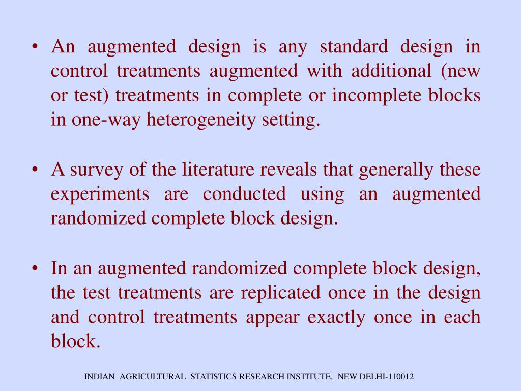 PPT - STATISTICAL PACKAGE FOR AUGMENTED DESIGNS PowerPoint Presentation ...