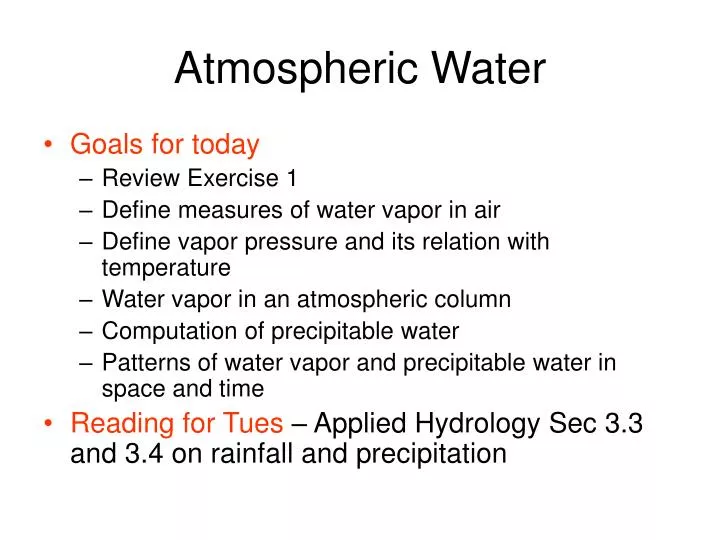 PPT - Atmospheric Water PowerPoint Presentation, free download - ID:1226600