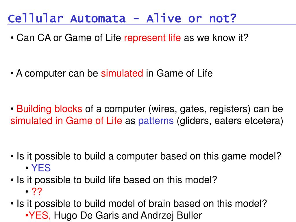 Ppt Introductory Lecture On Cellular Automata Powerpoint Presentation
