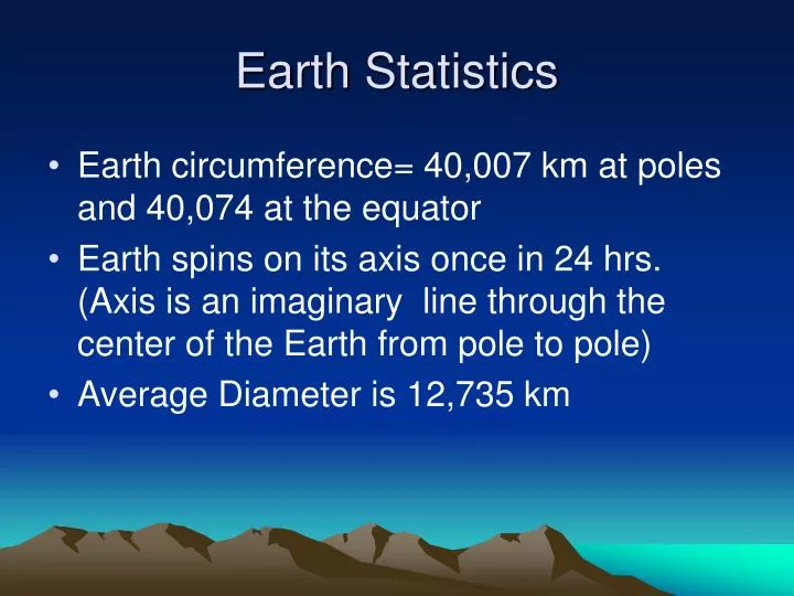 PPT - Earth Statistics PowerPoint Presentation, free download - ID:1228027