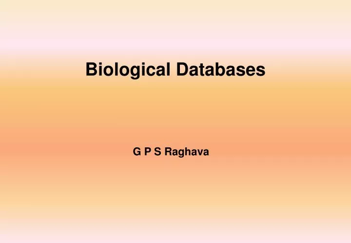 PPT - Biological Databases PowerPoint Presentation, free download - ID ...