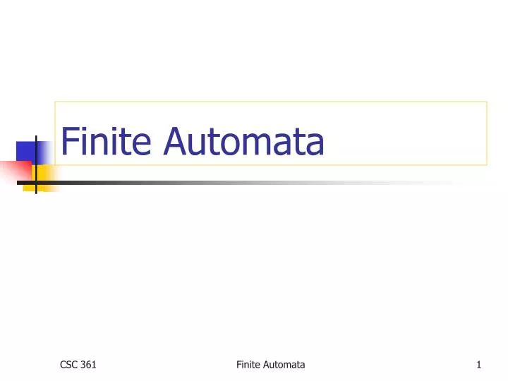 Ppt Finite Automata Powerpoint Presentation Free Download Id 1228200