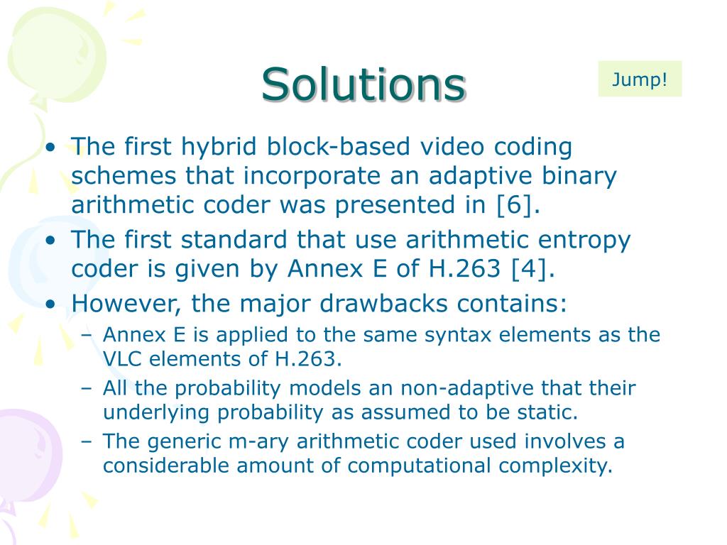 Ppt Context Based Adaptive Binary Arithmetic Coding In The H264avc Video Compression