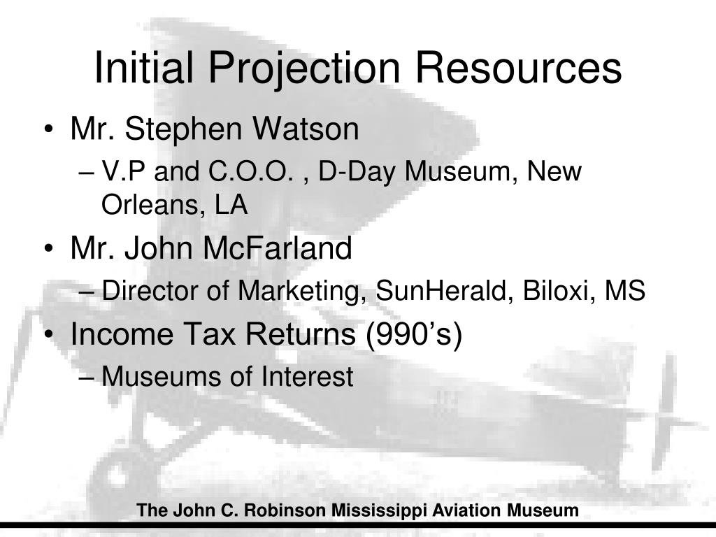 PPT - The John C. Robinson Mississippi Aviation Museum PowerPoint ...