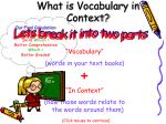 PPT - Vocabulary in Context PowerPoint Presentation - ID:122879