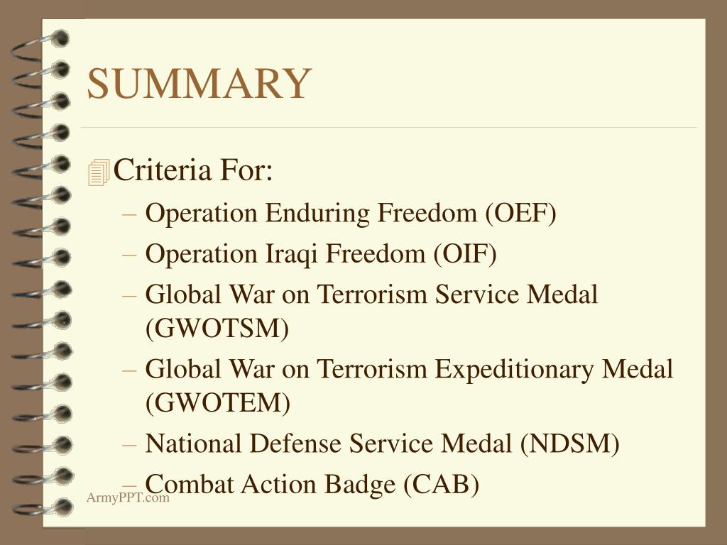 PPT - Military Awards *Awarded After 11 September 2001* PowerPoint ...